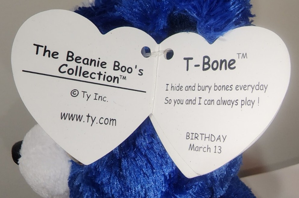 Ty Beanie Boos T-BONE the Dog (Gift Show Excl.)(6 Inch) MWMTs Stuffed ...