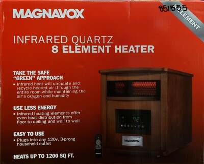 Magnavox 8 element Infrared Heater wood cabinet -Portable Heater BRAND ...