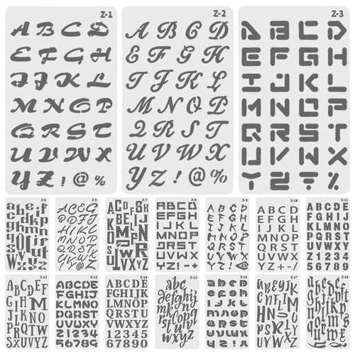 20 Pcs Letter Template Alphabet Drawing Templates Art Craft Stencils ...