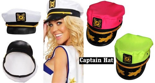 SAILOR CAPTAIN HAT Navy Marine Admiral Seaman Nautical Yacht ...