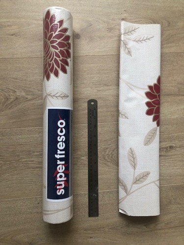 Super Fresco Shaan Red floral wallpaper roll – pattern no 17723 batch ...