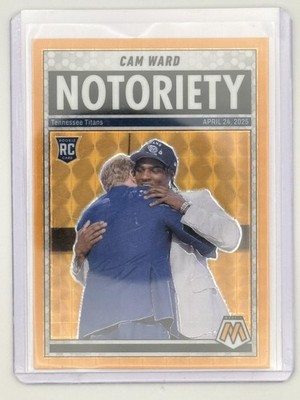 2025 Panini Mosaic - Notoriety Mosaic Orange Fluorescent #17 Cam Ward ...