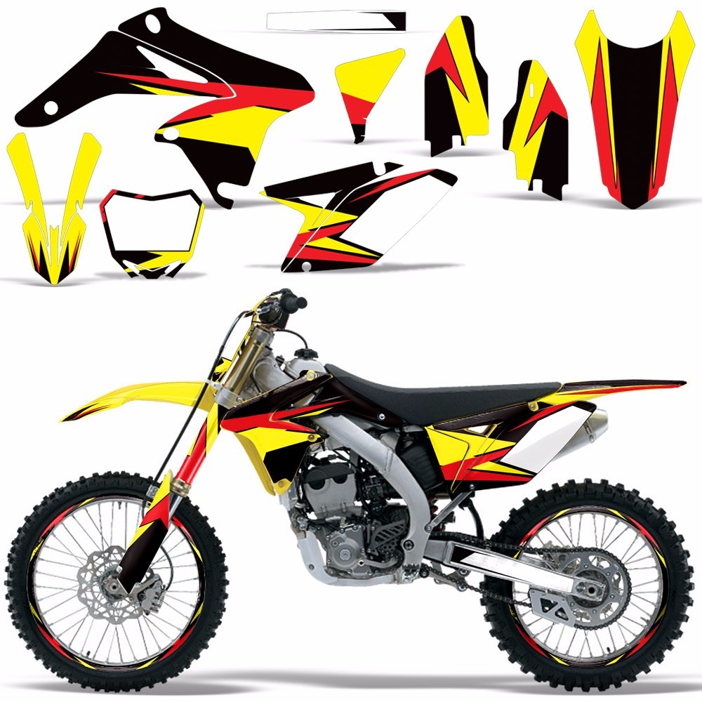Decal Graphic Kit Suzuki RMZ 250 Dirt Bike with Backgrounds MX RMZ250 ...