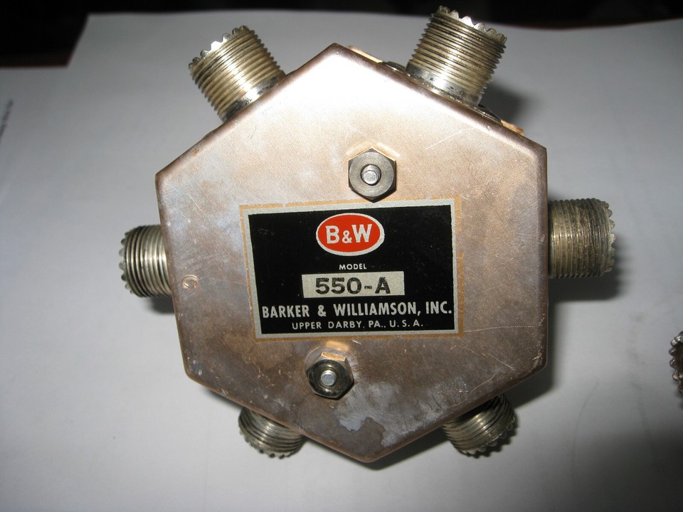 B&W 550A 5 Position Antenna Transmitter Switch Ham CB Radio Silvr ...