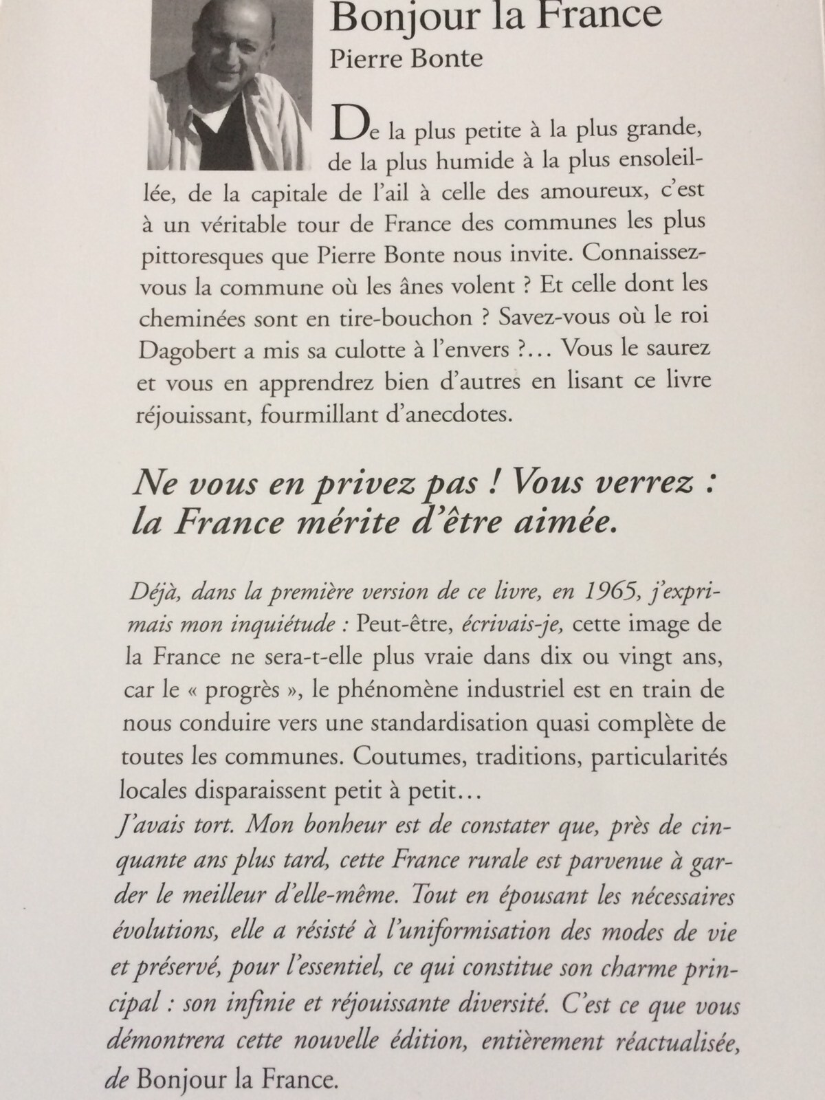 Pierre Bonte - Bonjour la France - 319 pages - 2012 | eBay