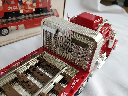 Coca Cola Brand Flatbed Truck with Train Caboose boxed set /Not tested ...