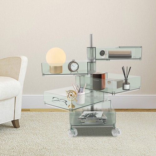 5 Tier Rotating Storage Cabinet W/ Wheels 360-Degree Swivel Design 5 ...