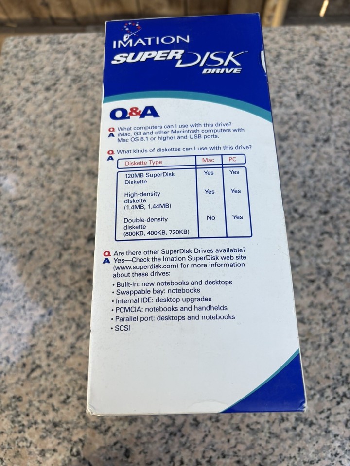 Imation SD-USB-M2 Portable SuperDisk External USB Floppy Disk Drive For ...