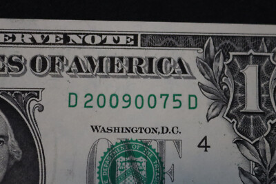 [JULY 5, 2009] ONE DOLLAR FANCY BIRTHDAY NOTE SN D 20090075 D | eBay