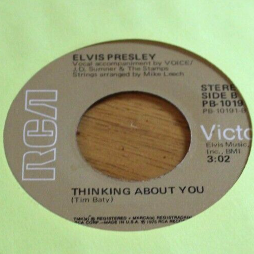 ELVIS PRESLEY - MY BOY / THINKING ABOUT YOU 45 RPM 7" SINGLE VG RCA {PB ...