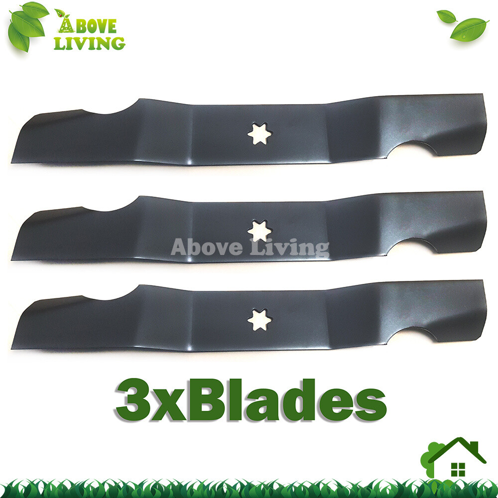 3 x Mower Blades Kit For Massey Ferguson MF 50-22 ZT ZTR's | eBay