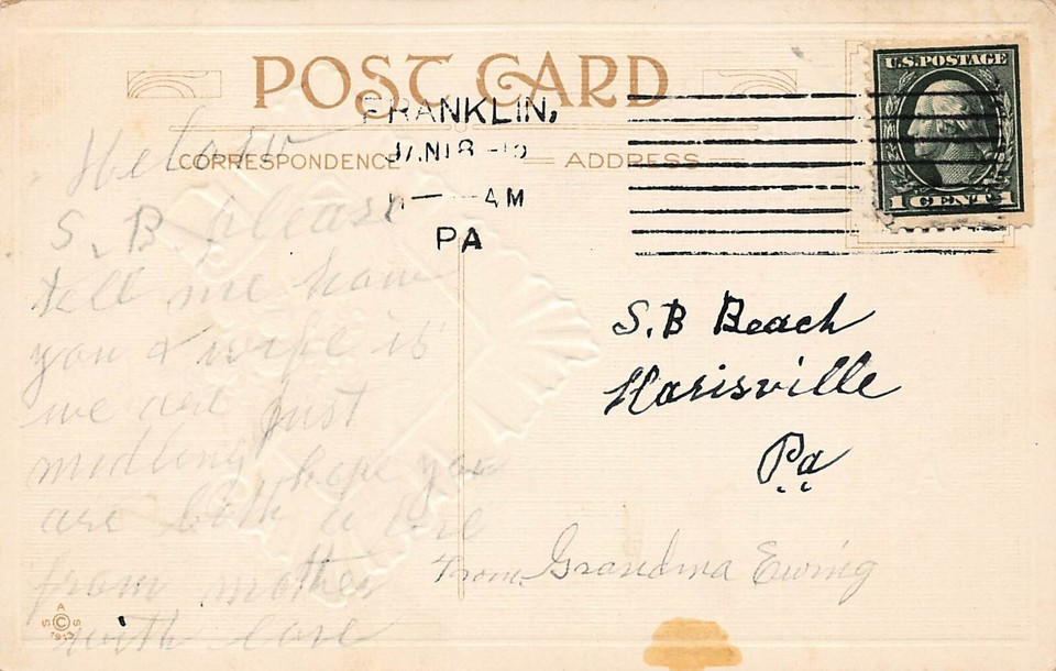 Antique New Years Card Music Notes Tune Vision Board Positivity Vtg ...