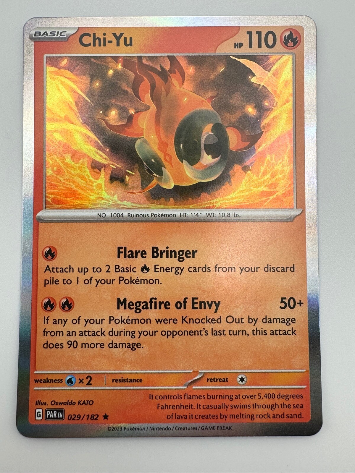Pokemon TCG Card Paradox Rift 029/182 Holo Rare Chi-Yu | eBay