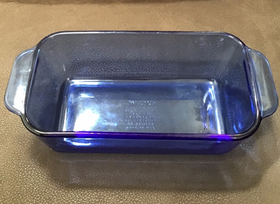 PYREX ORIGINALS COBALT BLUE GLASS BREAD LOAF MEATLOAF PAN 213-R | eBay