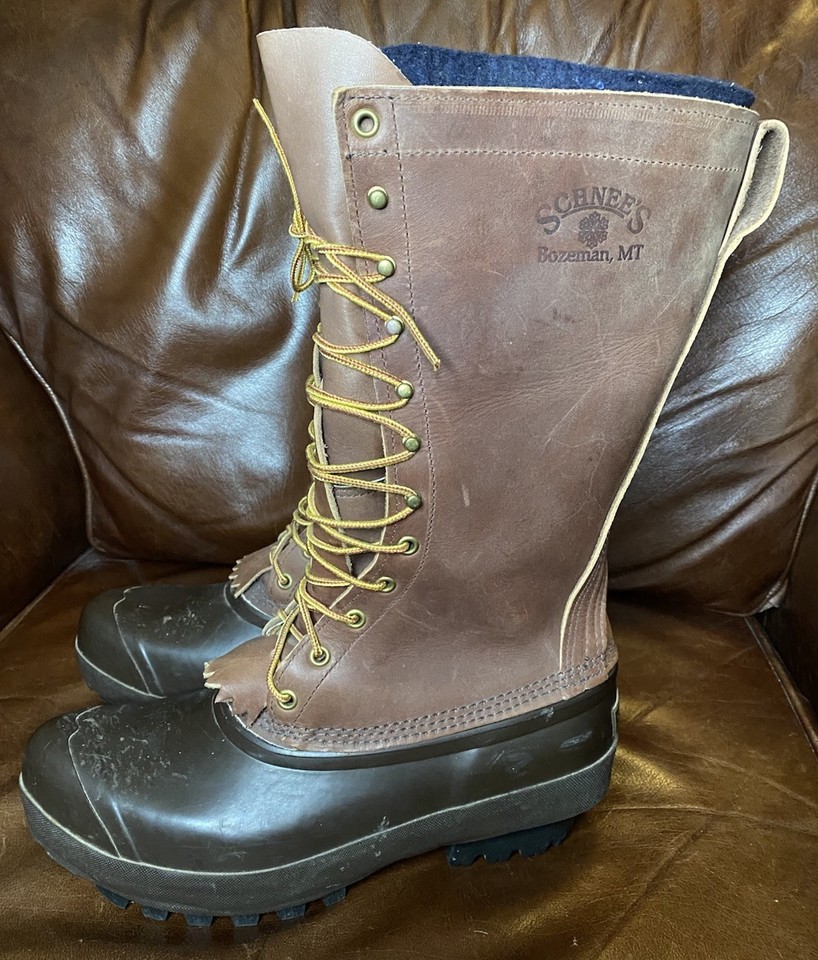 Schnee's Hunter 13" Tall Pac Hunting Boots Insulated Mens Size 9 Brown ...