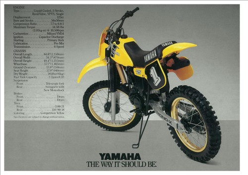 YAMAHA Brochure YZ125 YZ125J 1982 VMX Sales Catalog REPRO | eBay