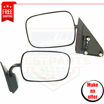 Set of 2 Stainless Steel Manual Side View Mirrors for Chevy & GMC ...