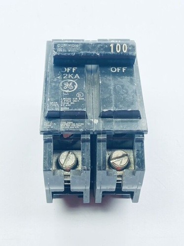 GE 2 POLE TYPE RT-693 100 AMP 120/240 V E-11592 THHQL INTERRUPTING ...
