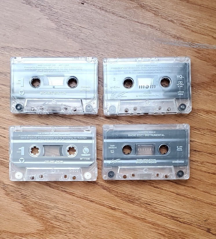 Lot of 4 Cassette Tapes 90s R&B Toni Braxton Jodeci Michael Bolton ...