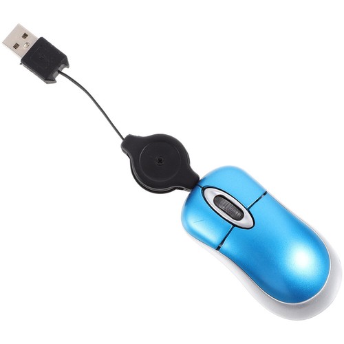 Mini USB Mouse Compact Travel Optical Mouse Retractable Cord for ...