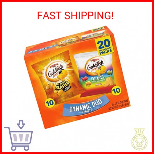 Goldfish Dynamic Duo Variety Pack, Colors Cheddar & Flavor Blasted Xtra ...