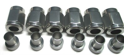 03 an tube nuts and tube sleeves Show Polished Titanium Gray Anodiz ...