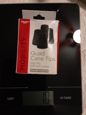 Equate Rubber Quad Cane Tips, Black, 4 Count | eBay
