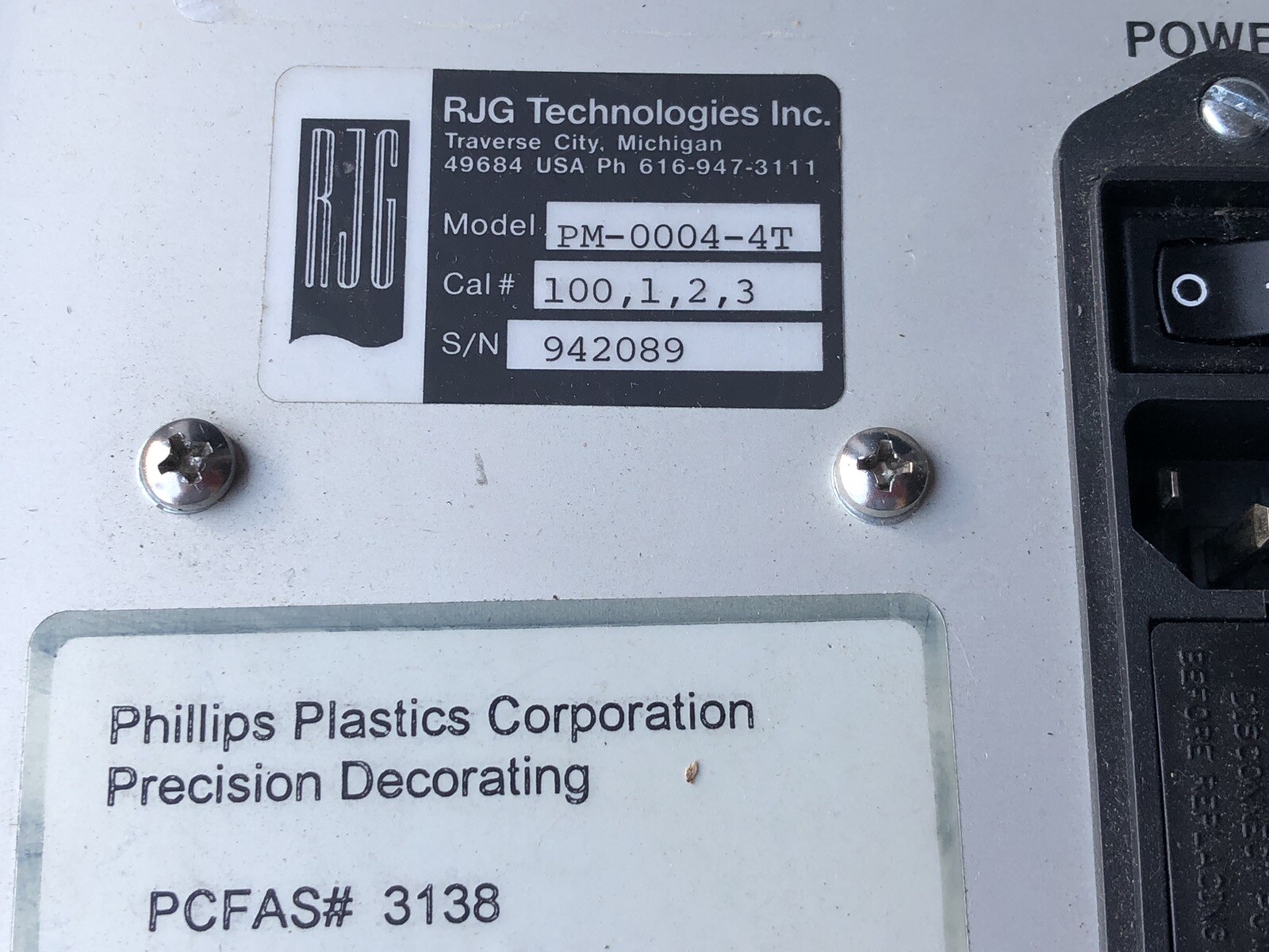 RJG TECHNOLOGIES PM-0004-4T EDART PROCESS CONTROL SYSTEM ,DD | eBay