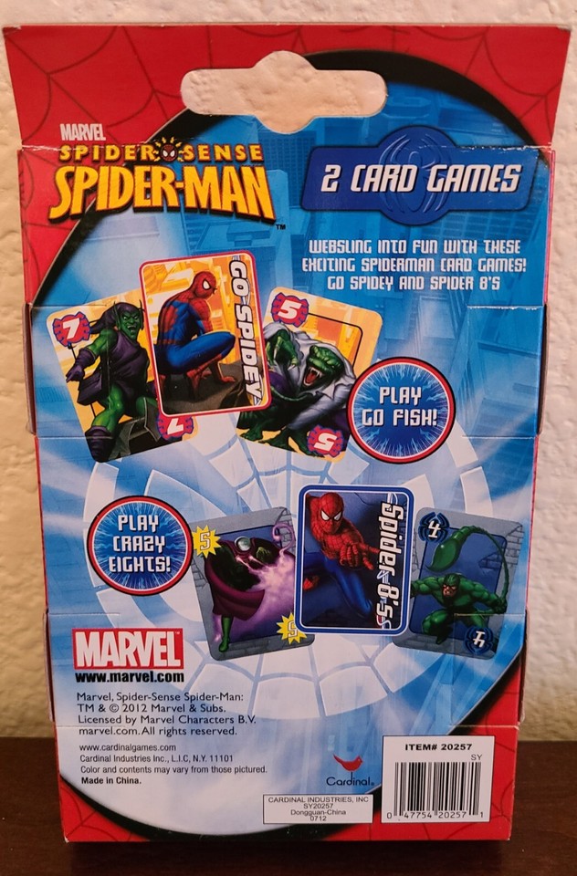 2 Mattel Spider-Man Card Games – Go Spidey & Spider 8’s Great 4 Travel ...