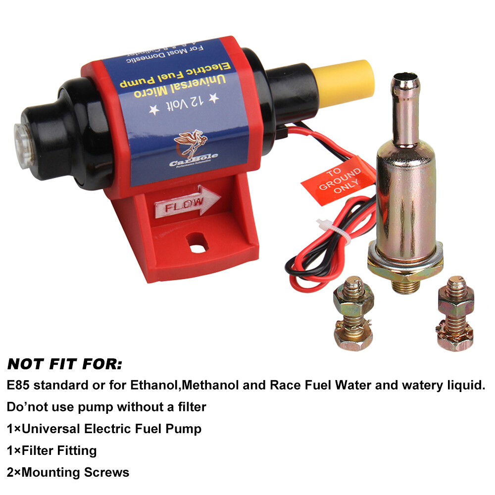 12S Universal Micro Electric Gas Fuel Pump 35 GPH 4-7 psi External w ...