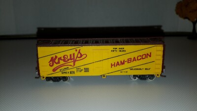 N Scale Con-Cor KREY'S HAM-BACON St. Louis Road # QREX 879 Reefer Car ...
