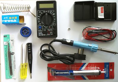 ELECTRONICS KIT SOLDERING IRON DIGITAL MULTIMETER STAND GOOD FOR ...