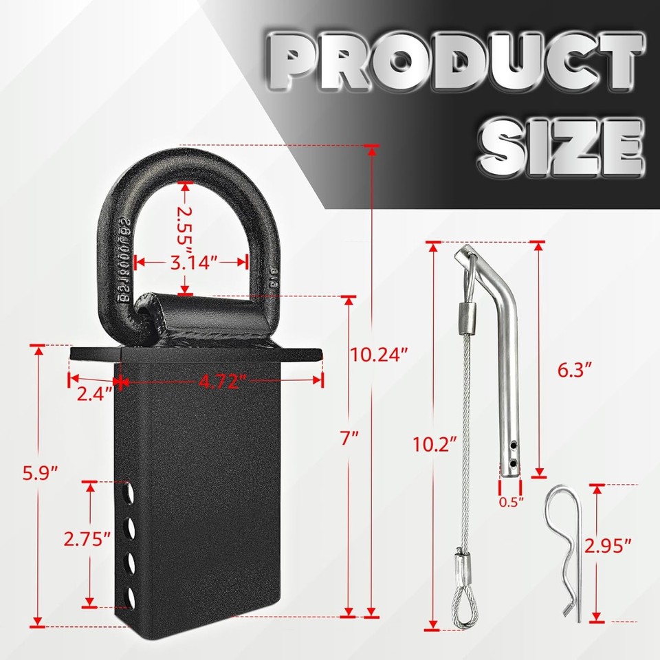 Stake Pocket D Rings 6Pcs 18000Lbs Heavy Duty D-Ring Tie Downs for ...