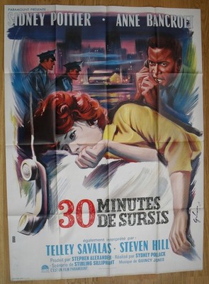 SLENDER THREAD sidney poitier anne bancroft original french movie ...