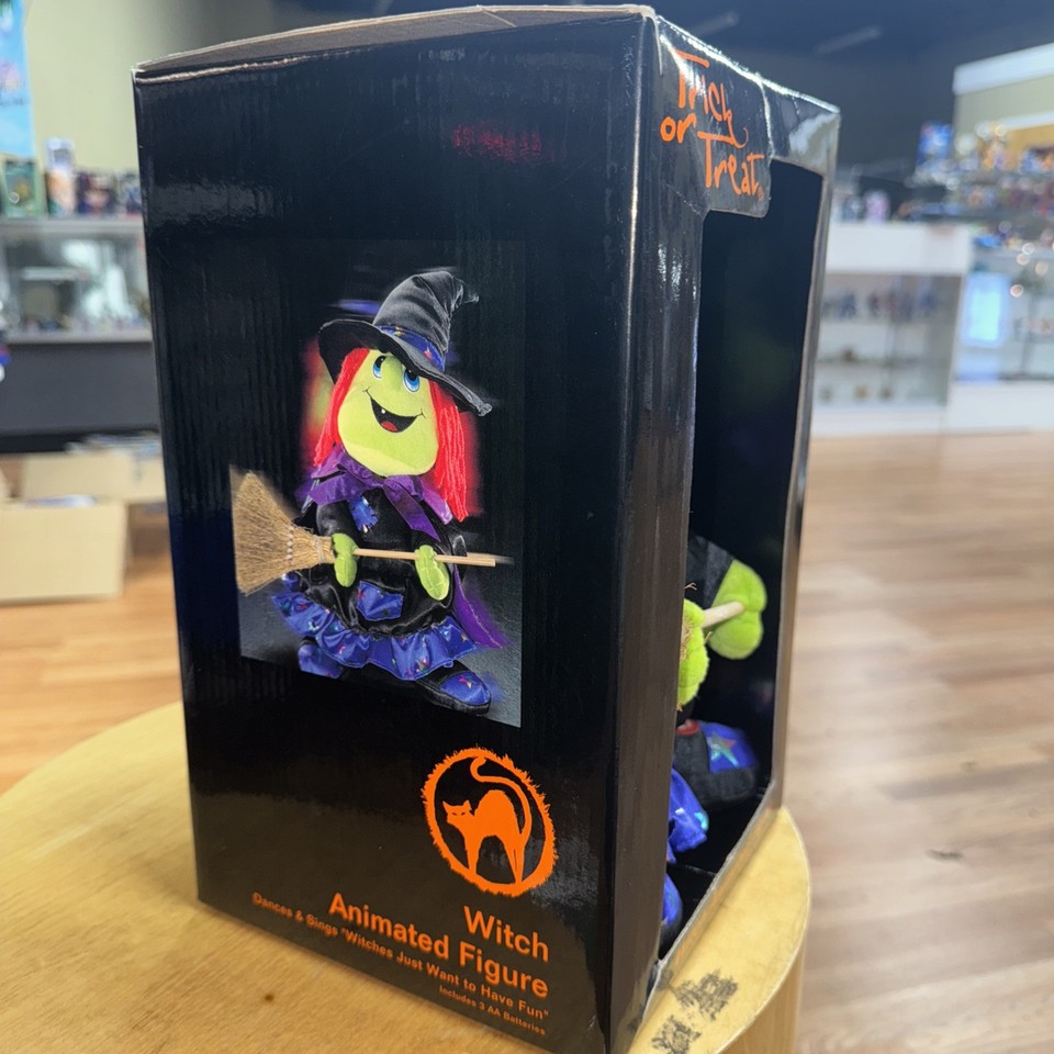 Trick Or Treat Witch Animated Figure Dance Sings "Witches Just Want to ...