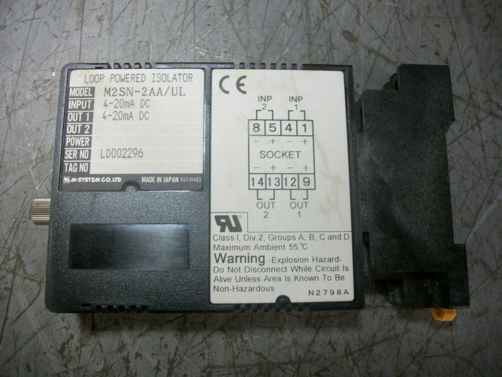 M-SYSTEM LOOP POWERED ISOLATOR MODULE M2SN-2AA/UL 4-20mA DC | eBay