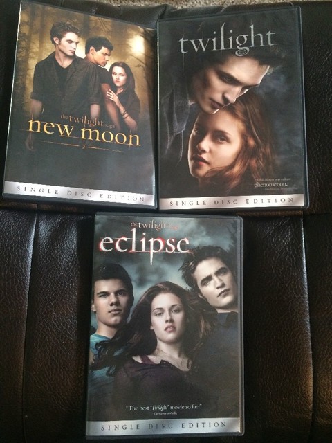 Twilight Saga DVD Lot New Moon, Eclipse, Twilight 3 Disks DVD set | eBay