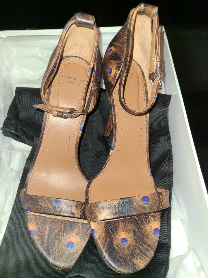 Givenchy High Heel Sandals Size 37 Peacock Pattern | eBay