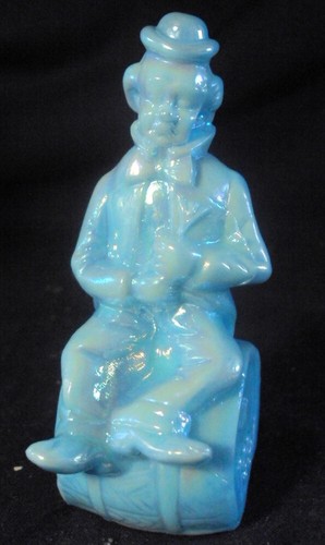 Mosser Poko glass clown figurine Blue carnival musician 1982 | eBay