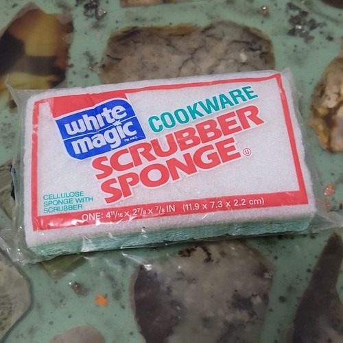 NOS Vintage 1980's White Magic Cookware Scrubber Sponge Safeway Stores ...