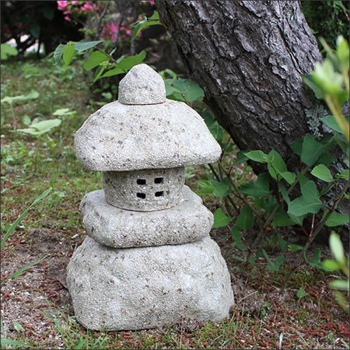 Shigaraki ware Japanese Lantern garden ornament Toro Ganseki Yukimi【ok ...