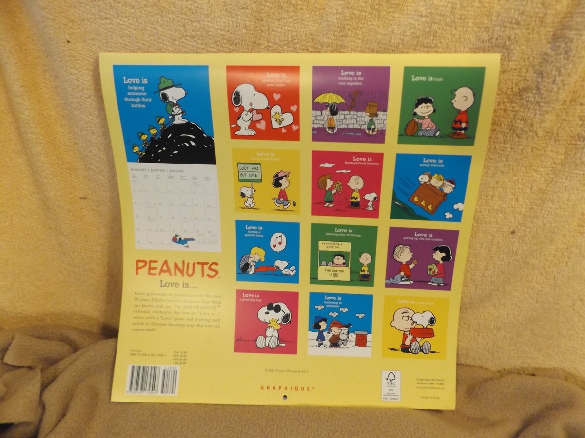 Peanuts Love Is Calendar