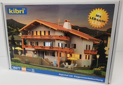 KIBRI NEW #38077 HO 1/87 Scale Unassembled KIT 3-Story Alpine House w ...