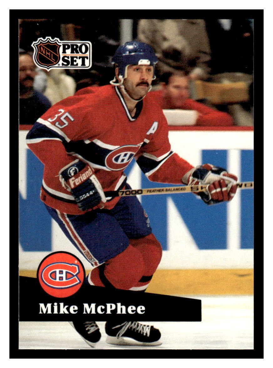 1991 Pro Set #129 Mike McPhee - Montreal Canadiens | eBay