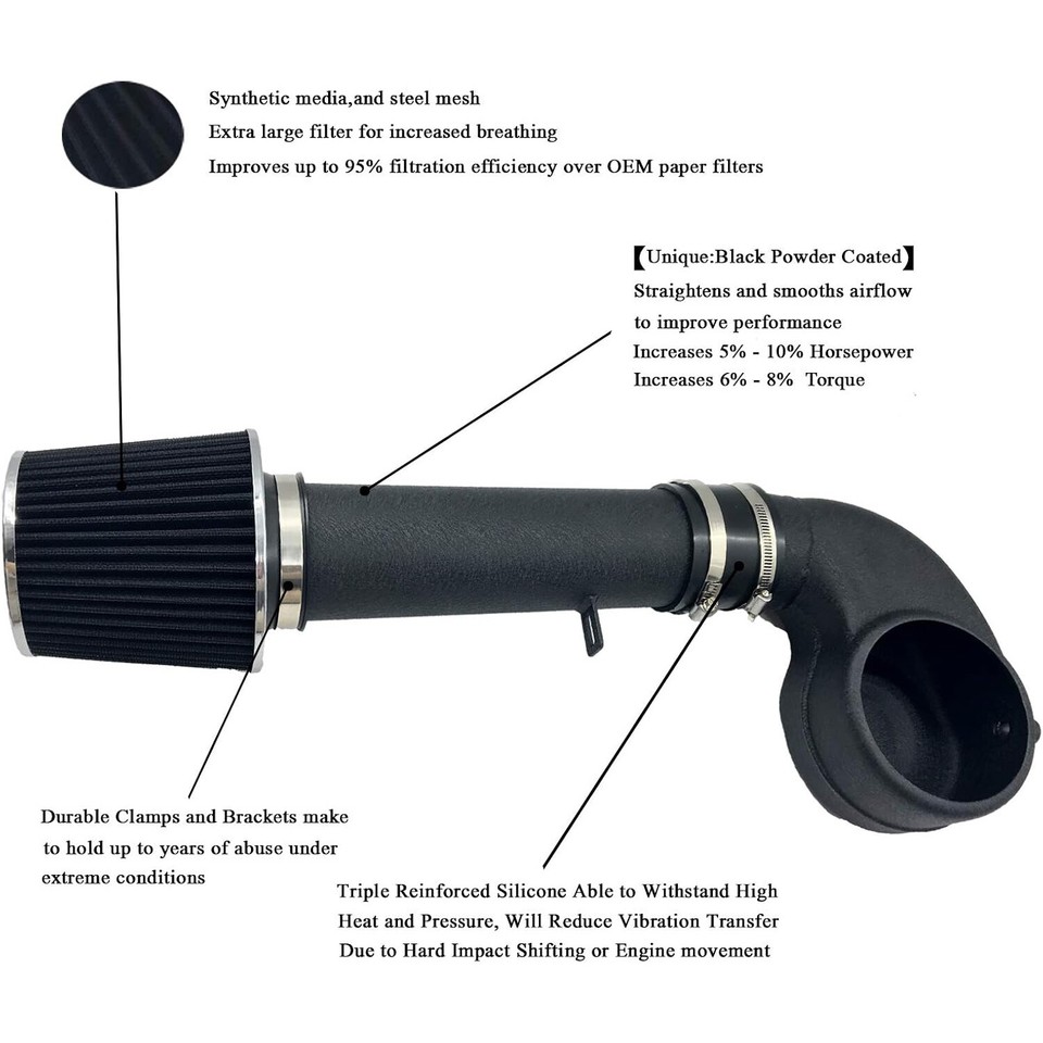 Cold Air Intake Kit with Filter for 1988-1995 Chevrolet GMC C/K/R/V ...