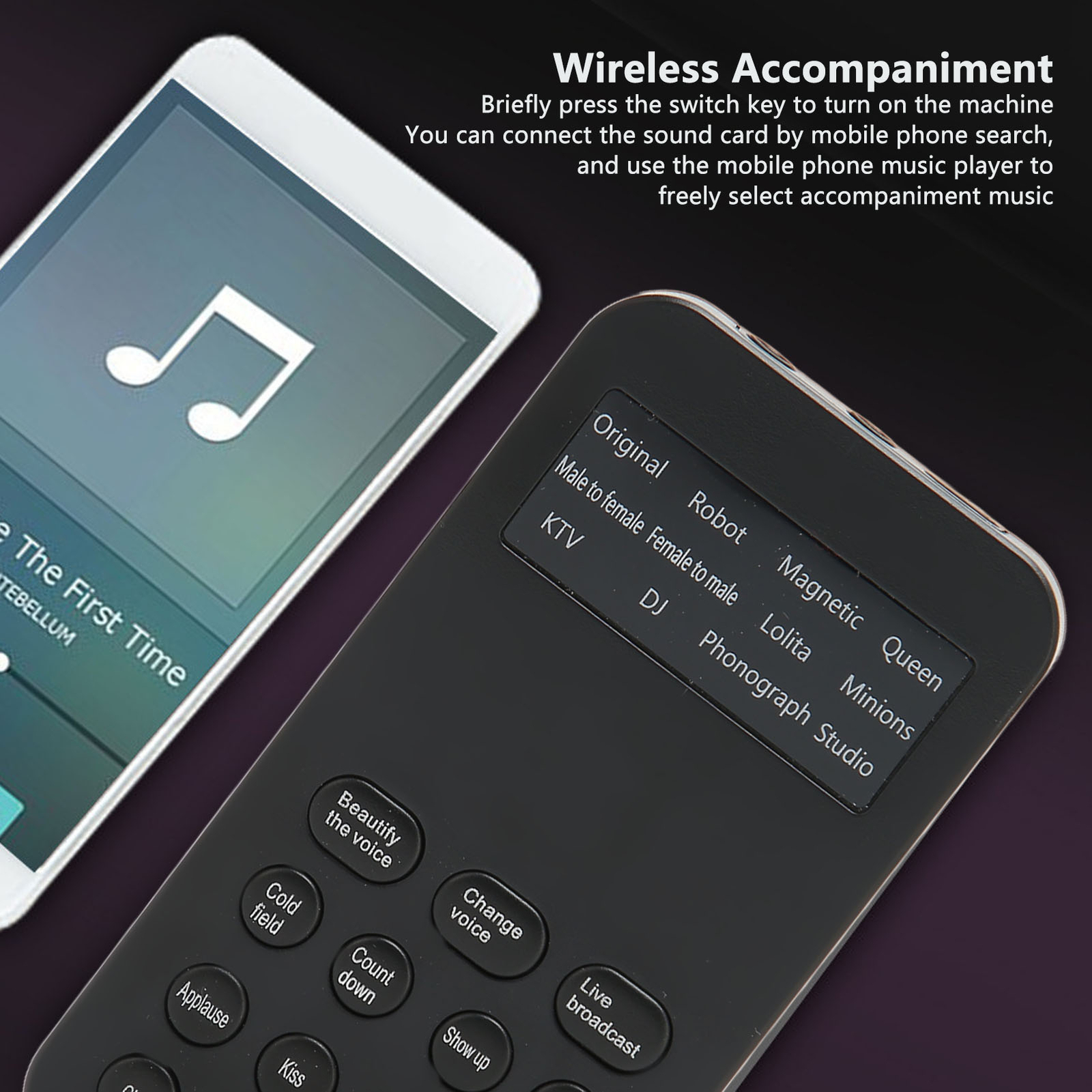 Voice Changer Handheld Mini Voice Changer Device 8 Sound Effects ...