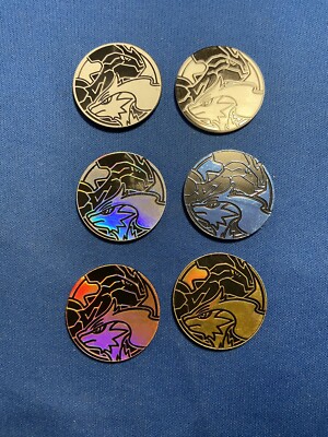 Black And White Zekrom And Reshiram Pokemon Coin Gold Chrome Blue ...