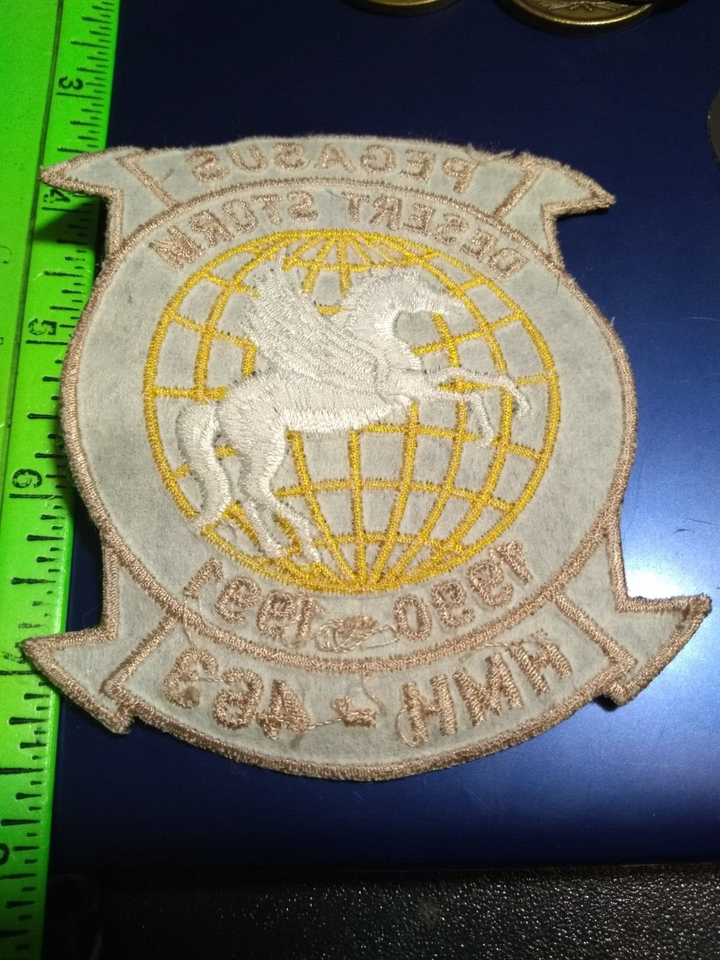 USMC-HMH-463 Pegasus Patch –Sew On- Desert Storm 1990-1991- Marines (23 ...