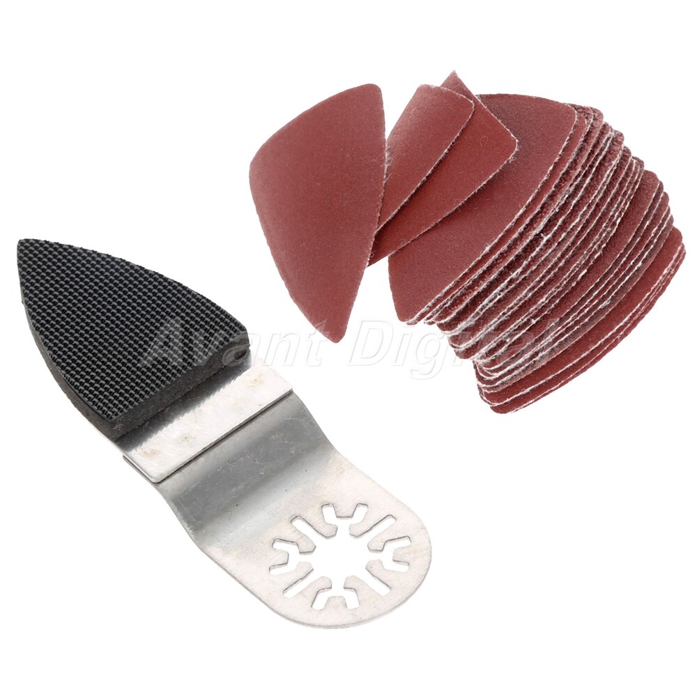 25Pcs 60-240# Sanding Paper for Oscillating Multi-Tool with Finger ...