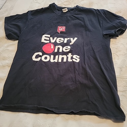 Walgreens T-Shirt Medium Employee Work Uniform Red Nose Everyone Counts ...